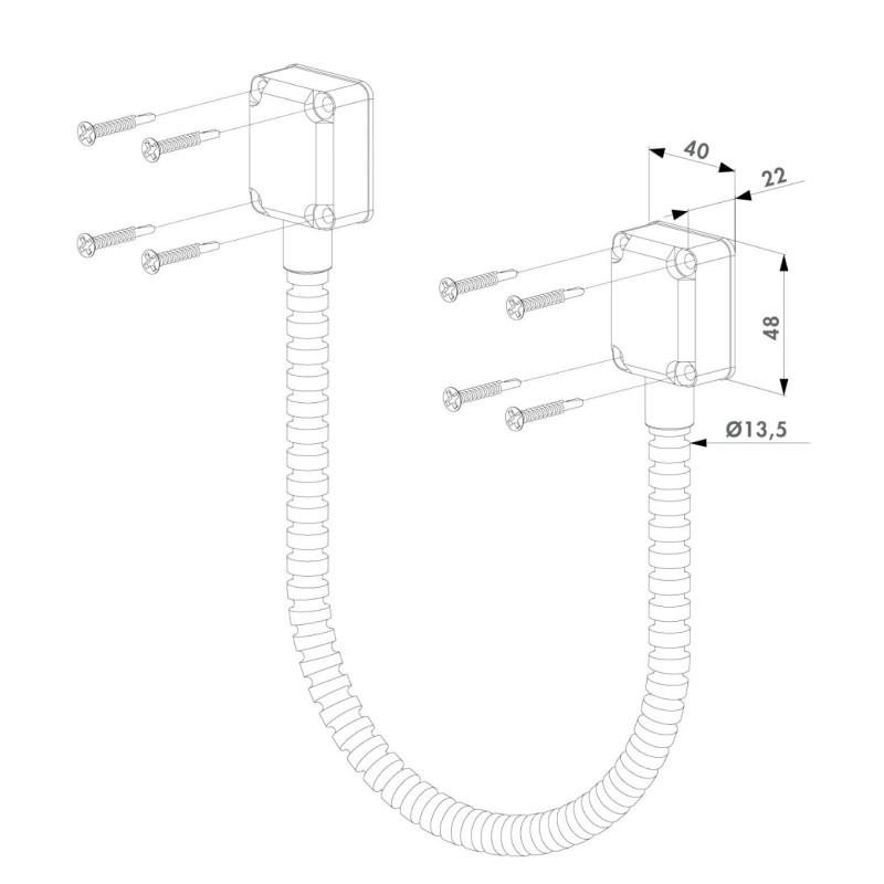 Flexible passe câble de porte ou portillon renforcé
